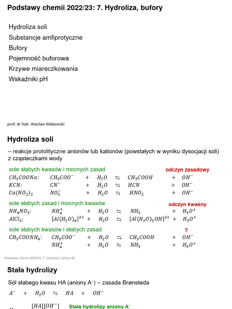 07 Hydroliza, Bufory | PDF