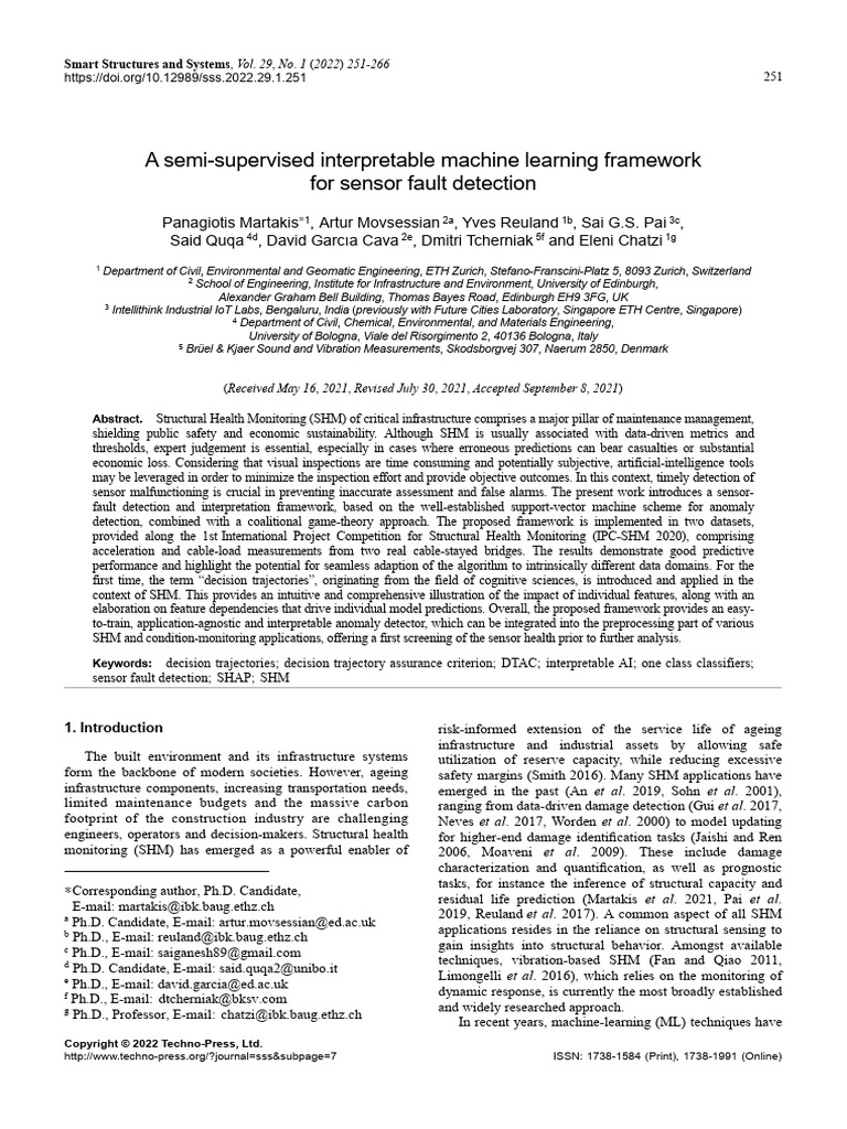 2022 - Martakis Et Al. - A Semi-Supervised Interpretable Machine Learning Framework For Sensor ...