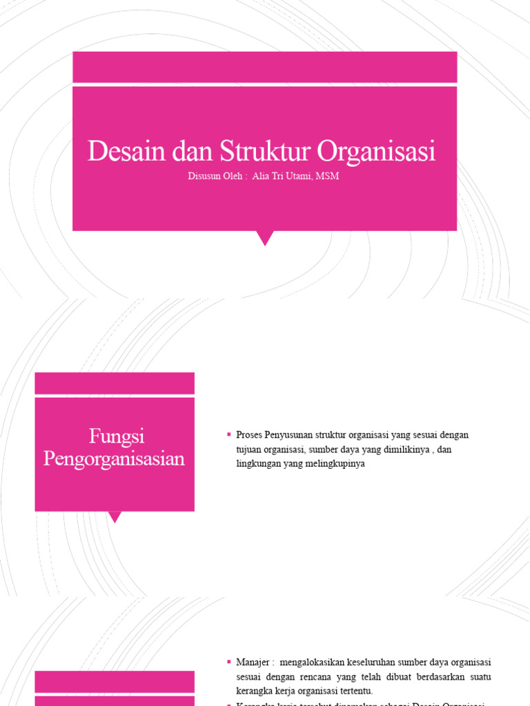 Desain dan Struktur Organisasi Efektif | PDF