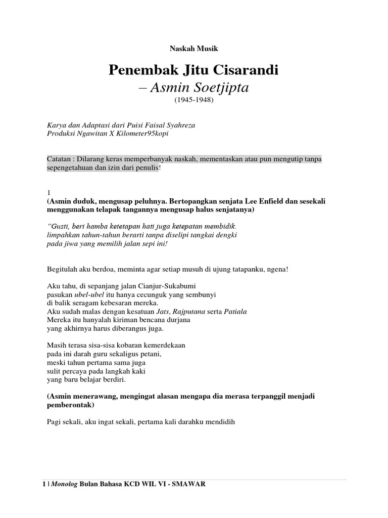 Teks Monolog Ke 2 | PDF