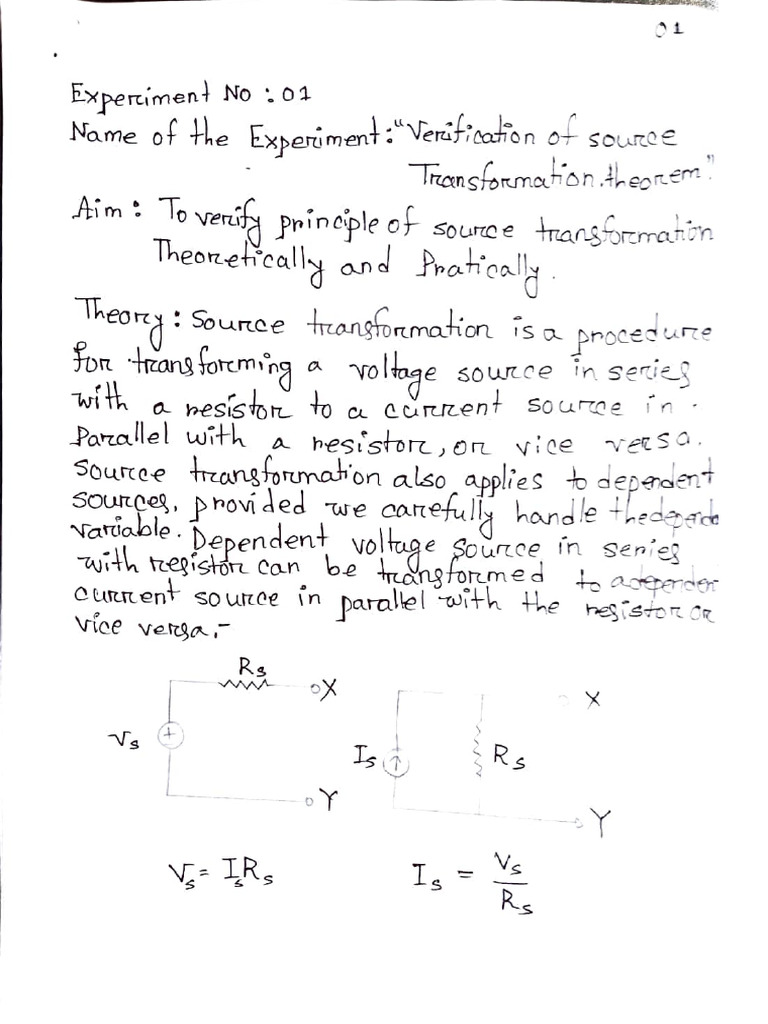 Source Transformation | PDF | Quantity | Electronics