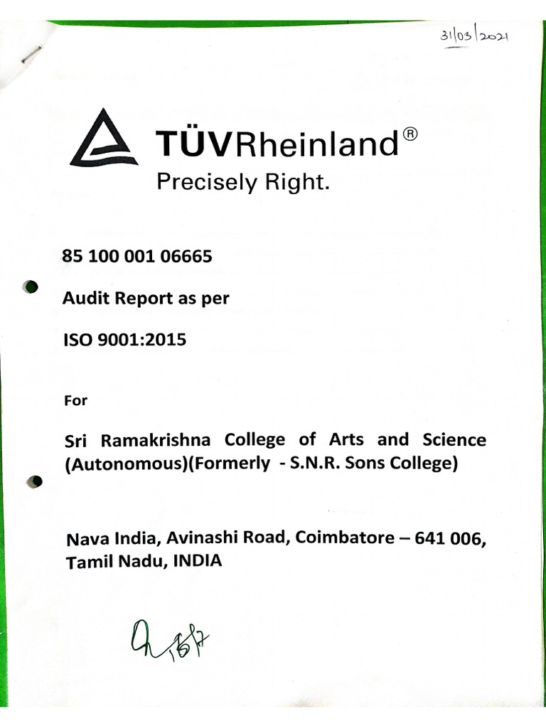 ISO-Audit Report Sample | PDF