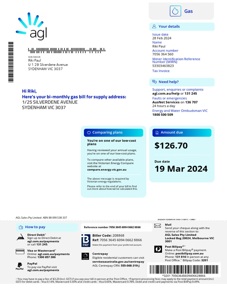 Gas bill | Download Free PDF | Credit Card | Debit Card