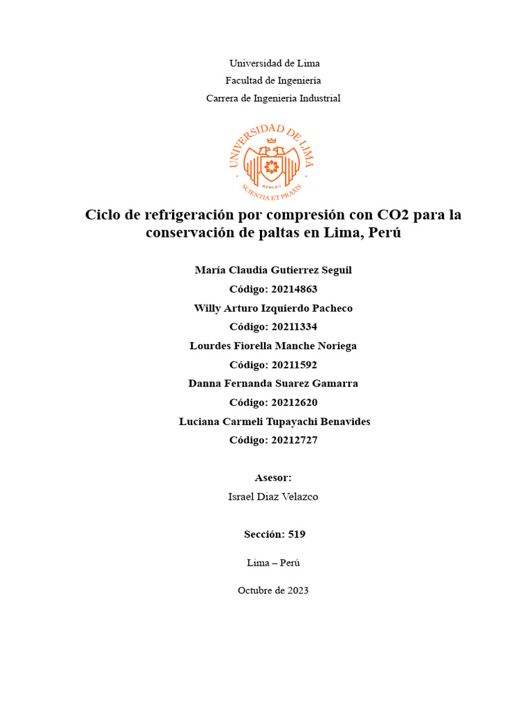 PAT Termo FINAL - Grupo 3 | PDF | Refrigeración | Presión