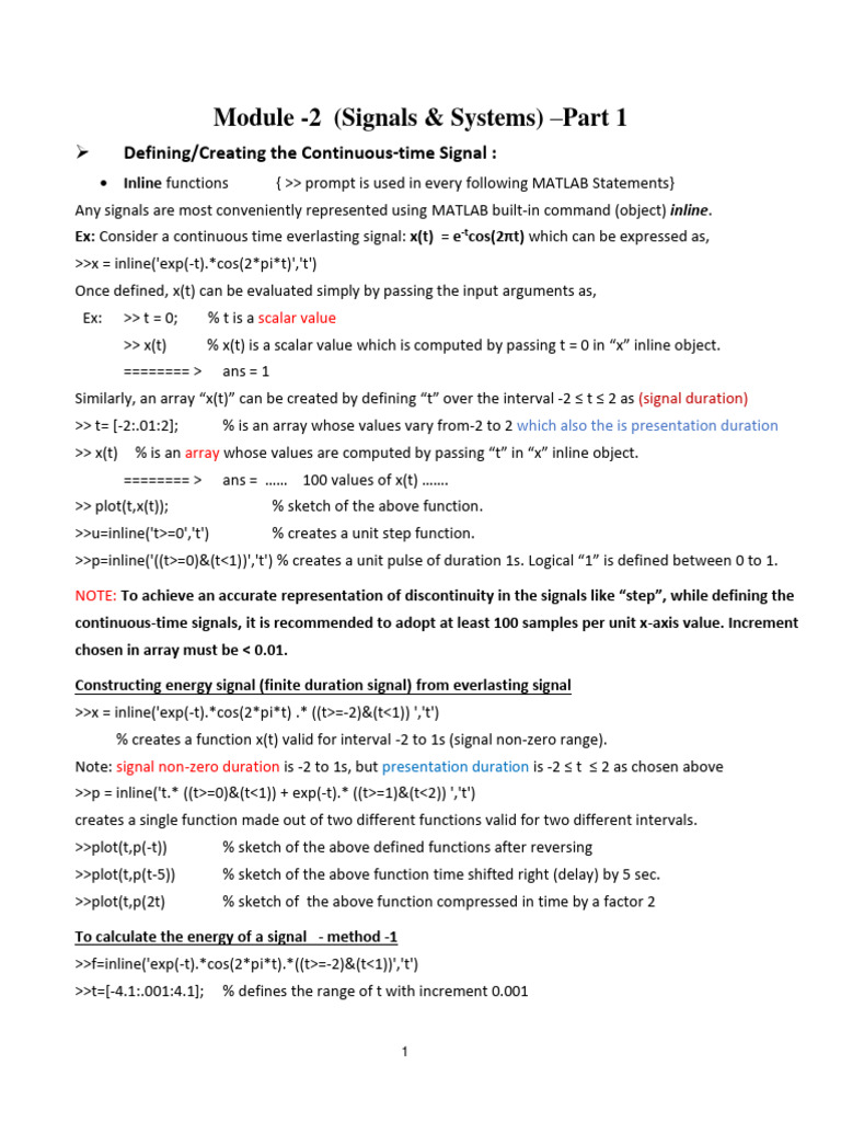 Module 2 | PDF | Discrete Time And Continuous Time | Function (Mathematics)