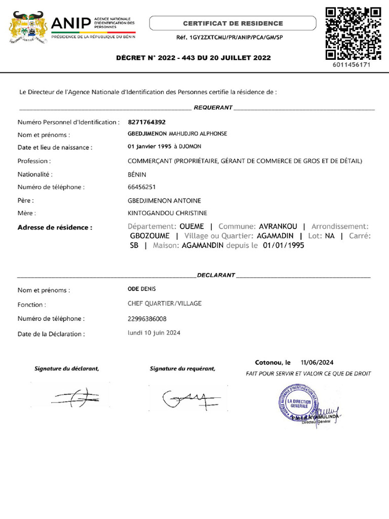 [Pdf] Formulaire 5000-Fr-Sd : Attestation De Résidence – GHEUB