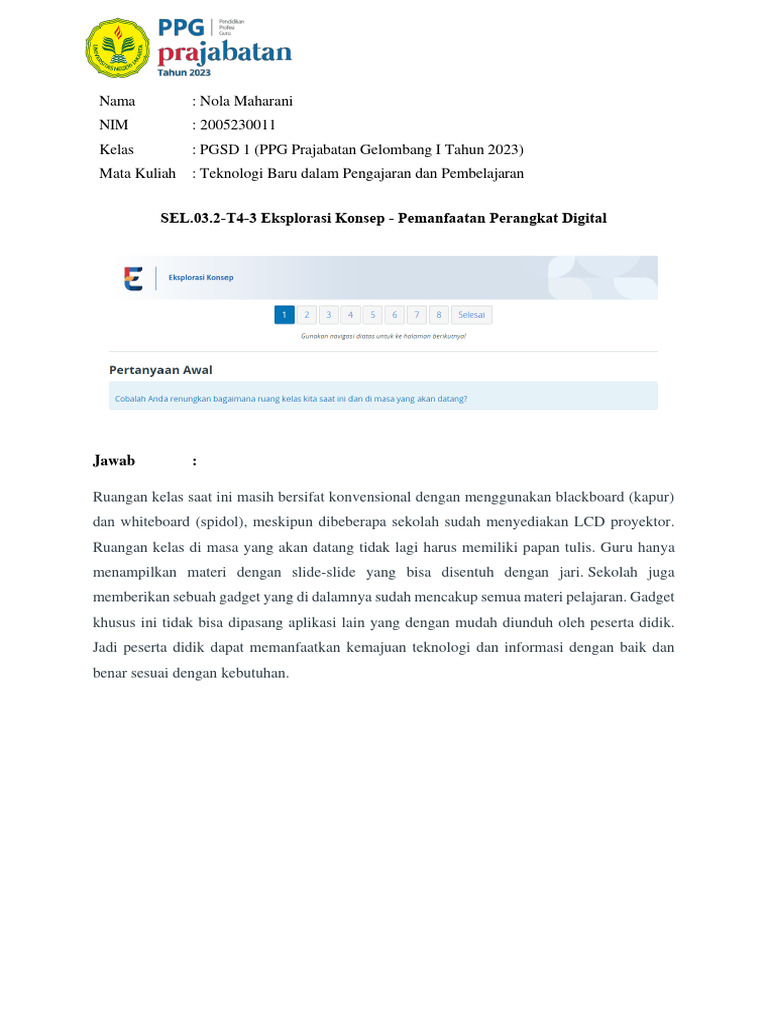 SEL.03.2-T4-3 Eksplorasi Konsep - Pemanfaatan Perangkat Digital_Nola Maharani_2005230011_PGSD 1 ...