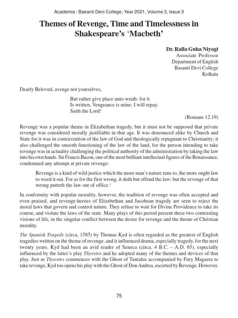 8 Themes of Revenge (PG 75-86) | Download Free PDF | Macbeth | Revenge