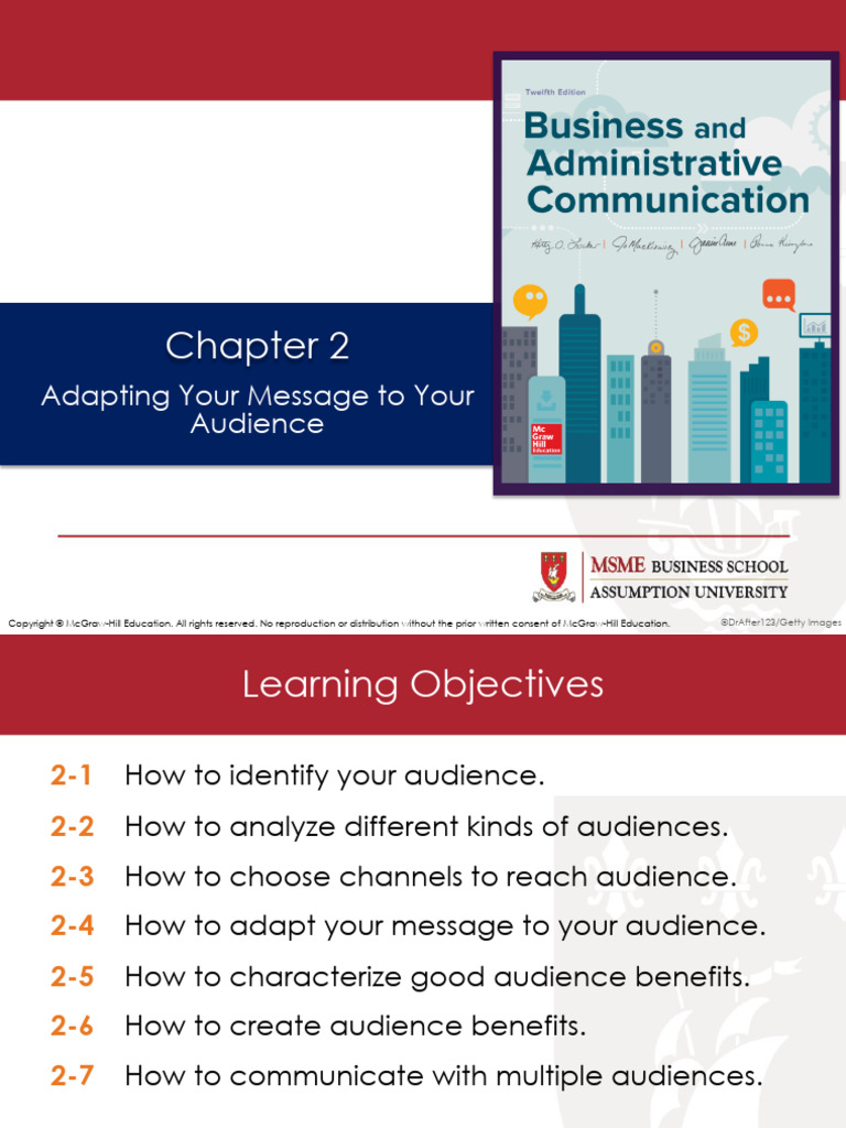 Week 2 Chapter 2 Adapting Your Message To The Audience New | PDF ...