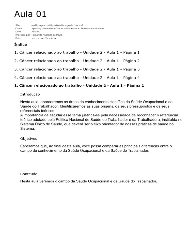 Aula 01 | PDF | Sociologia | Epidemiologia