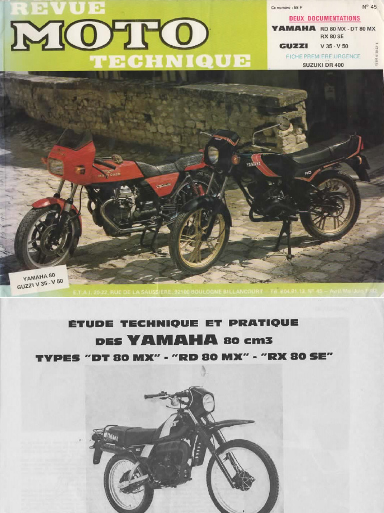 RTM n°45 - Yamaha DT80MX-RD80MX-RX80SE | PDF