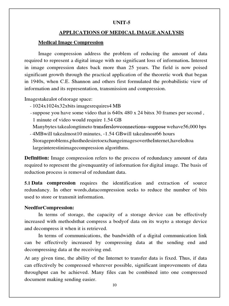 MIP Unit 5 | PDF | Data Compression | Mammography