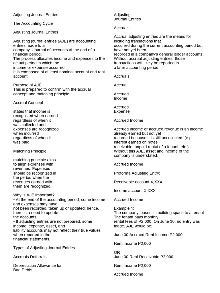 Adjusting Journal Entries - FAR | PDF | Deferral | Depreciation