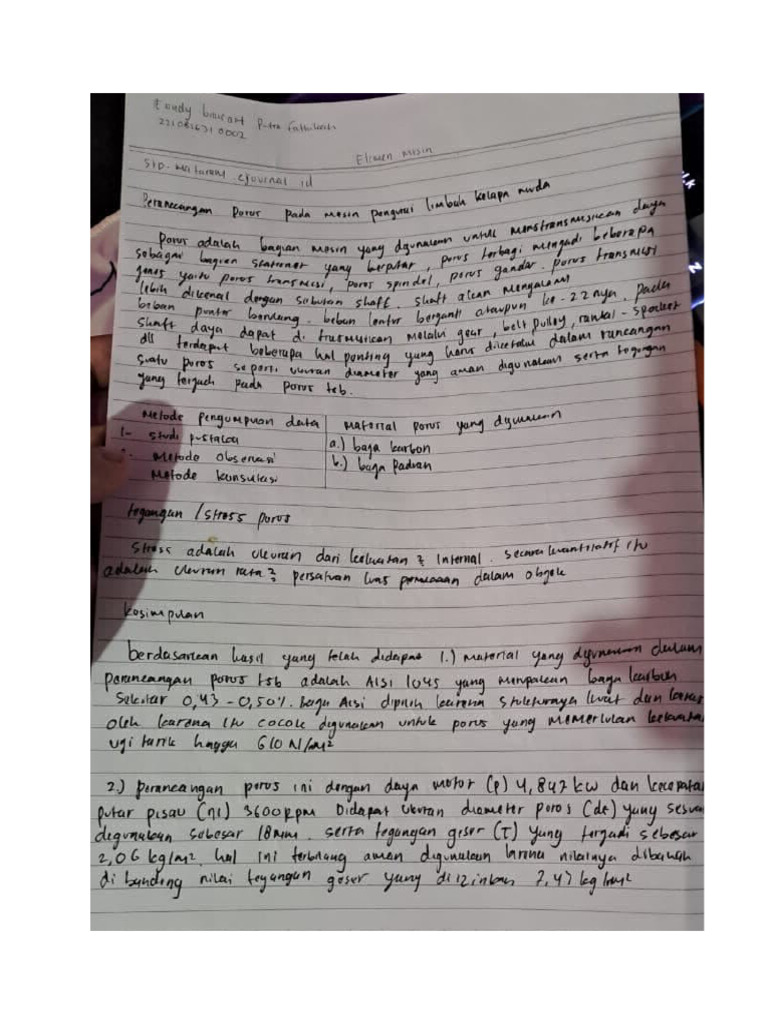 Elemen Mesin Rangkuman :) | PDF