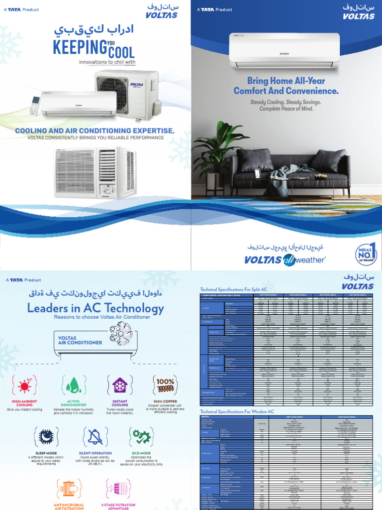 Voltas Leaflet | PDF | Air Conditioning | Mechanical Engineering