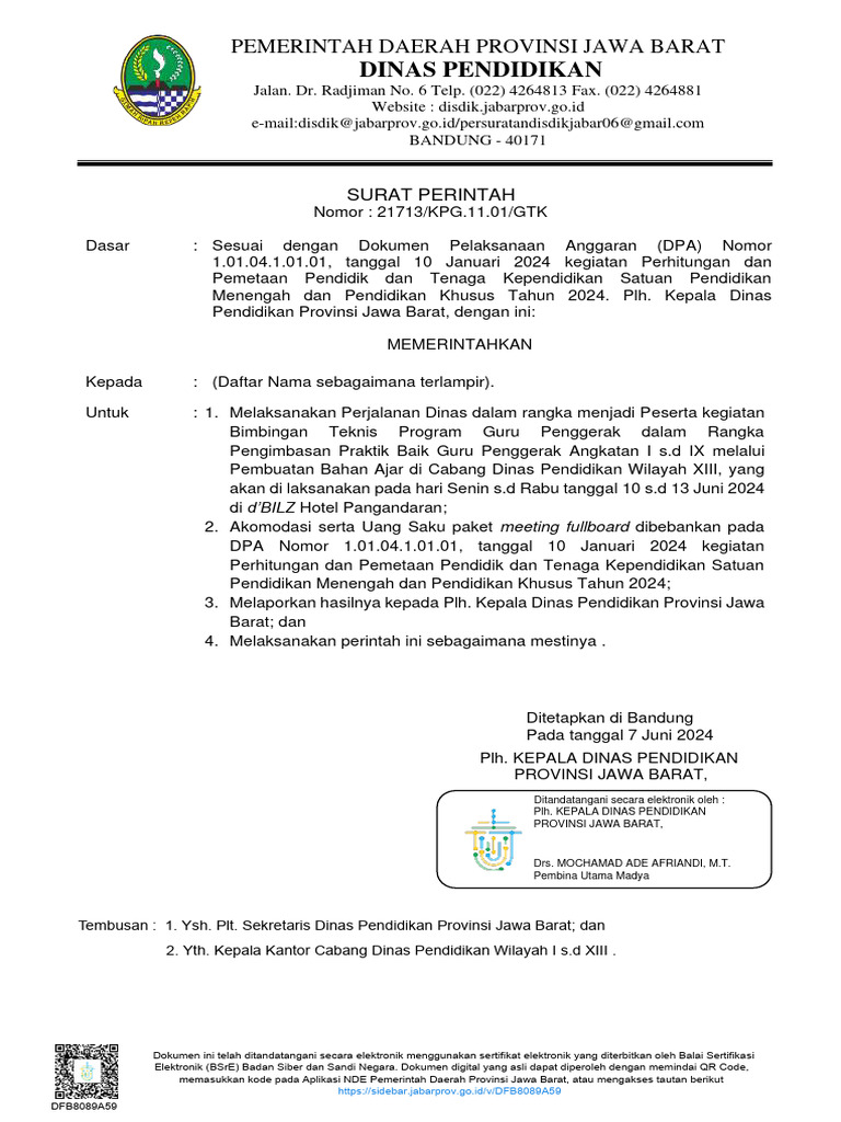 Tte Plh Kadisdik Surat Perintah Peserta Kegiatan Guru Penggerak ... Tte Plh Kadisdik Surat Perintah Peserta Kegiatan Guru Penggerak ...