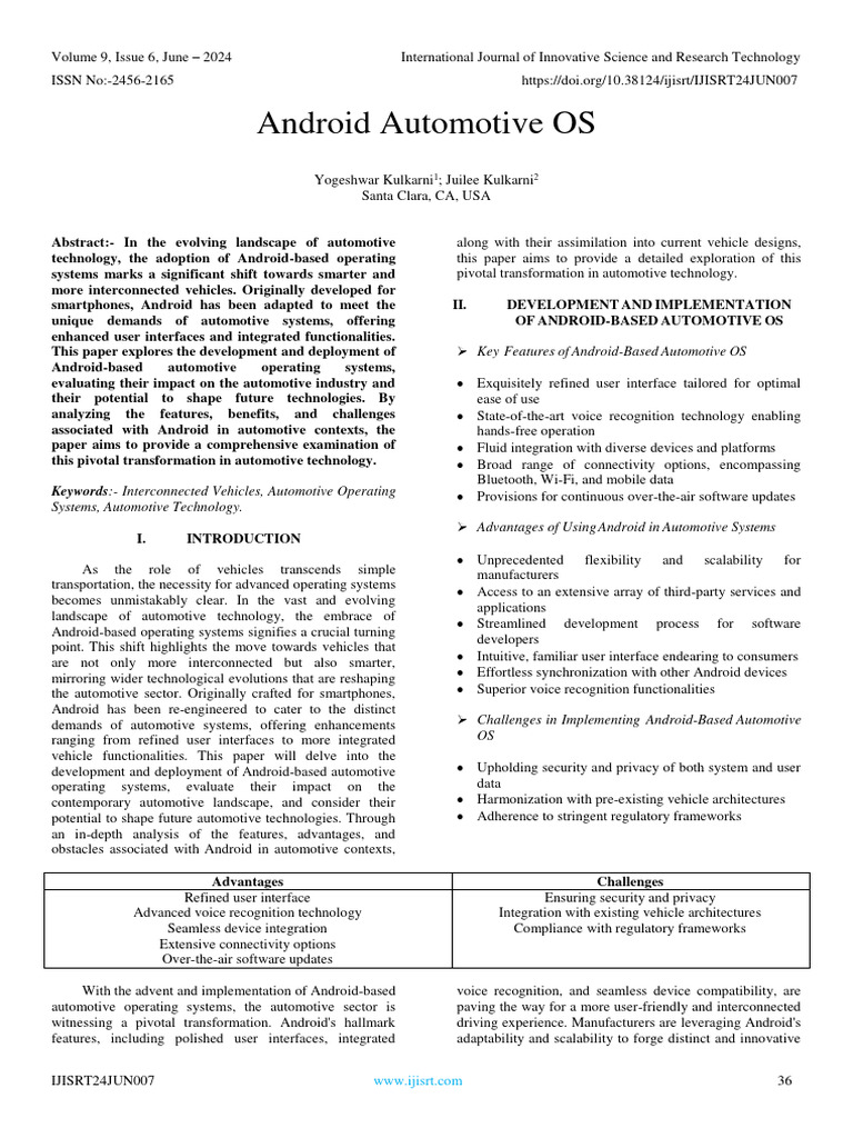 Android Automotive Os Pdf Android Operating System Smartphone