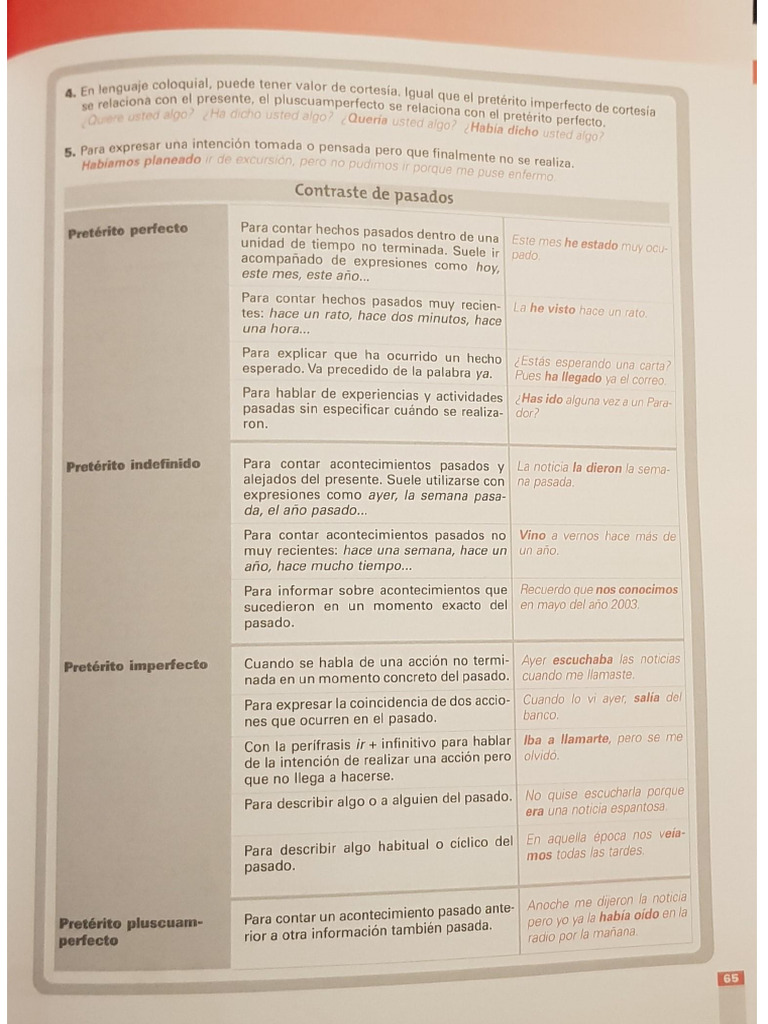 Contraste de Pasados | PDF