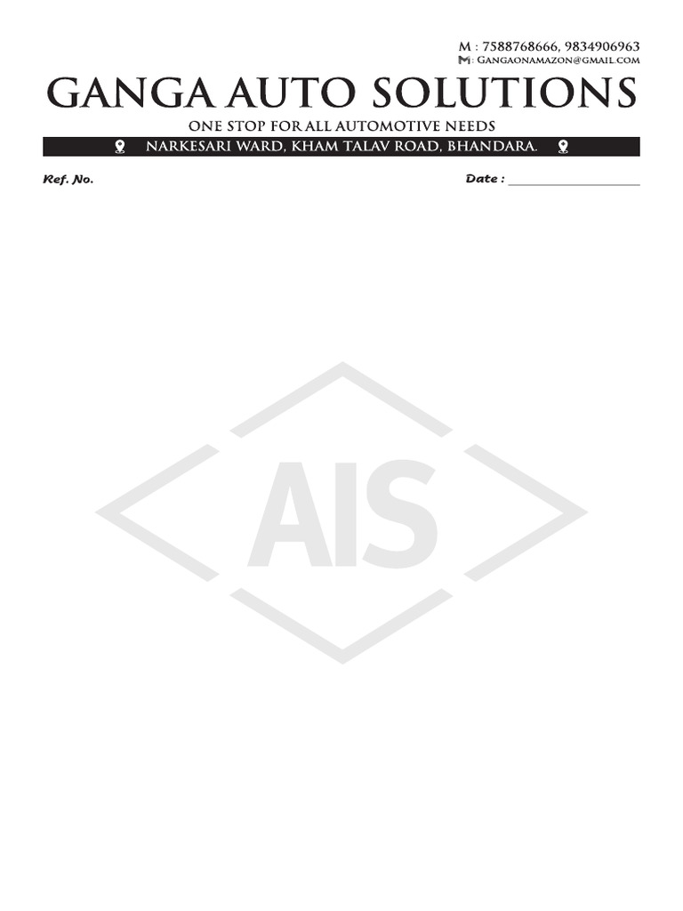 Ganga Auto Solution Letter Pad A4 1 | PDF