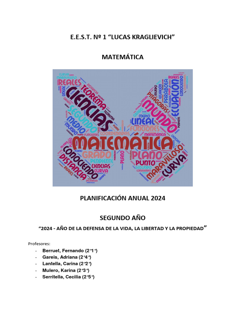 Planificacion 2024. 2° Eest N°1 | PDF | Número racional | Enseñando