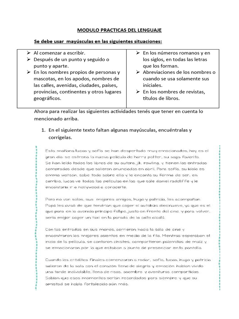 Uso Correcto de Mayúsculas en Escritura | PDF