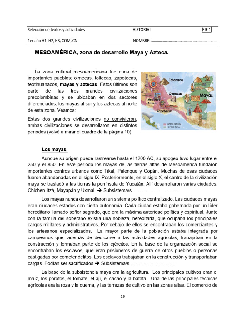Civilizaciones Maya y Azteca en Mesoamérica | PDF | Imperio Inca ...