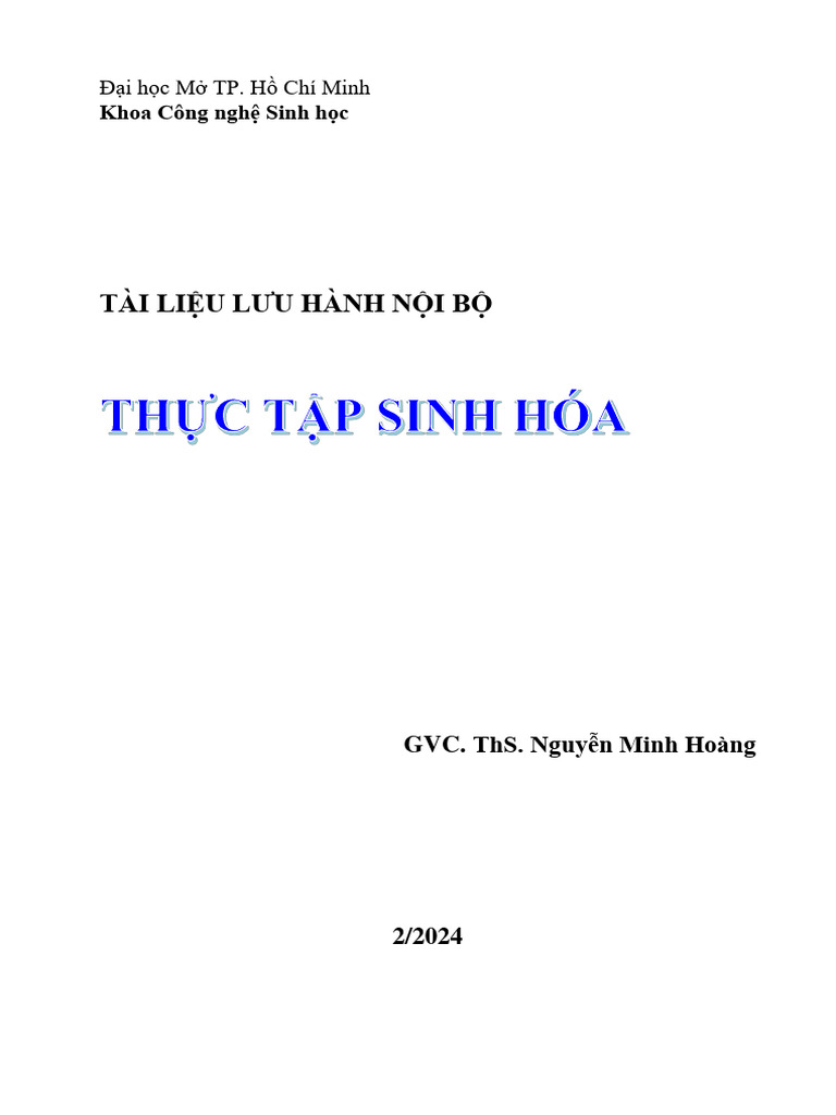 Tai Lieu TT Sinh Hoa | PDF