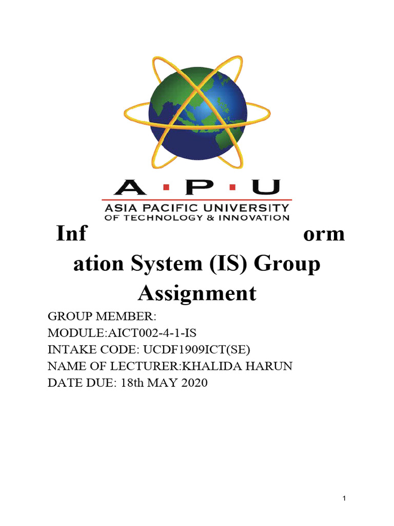 IS Group Assignment | PDF | Computer Network | Application Software