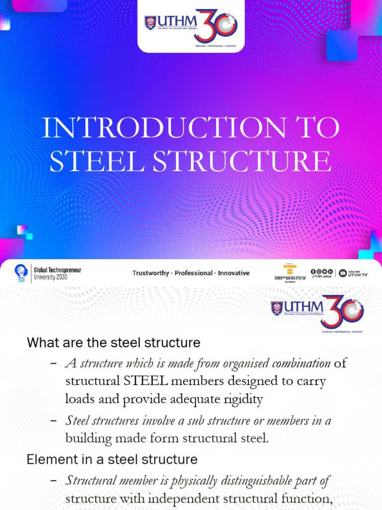 Introduction To Steel Structure | PDF | Steel | Rolling (Metalworking)