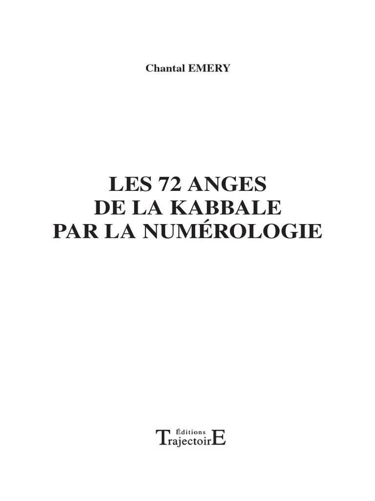 Les 72 Anges de la Kabbale et Numérologie | PDF | Kabbale | Torah