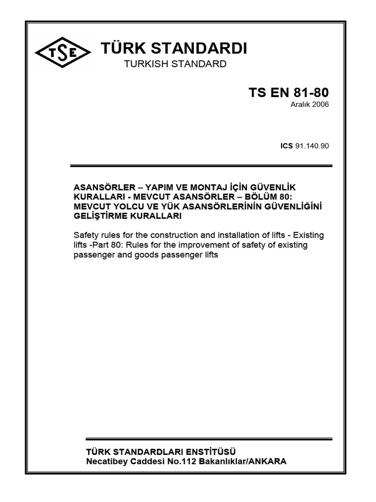 TS en 81-80 | PDF