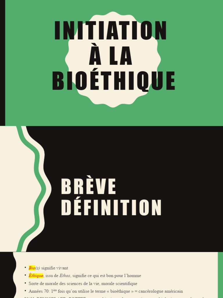 Introduction à la bioéthique moderne | PDF | Bioéthique | Fécondation ...