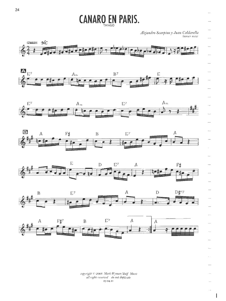 Canaro en Paris | PDF