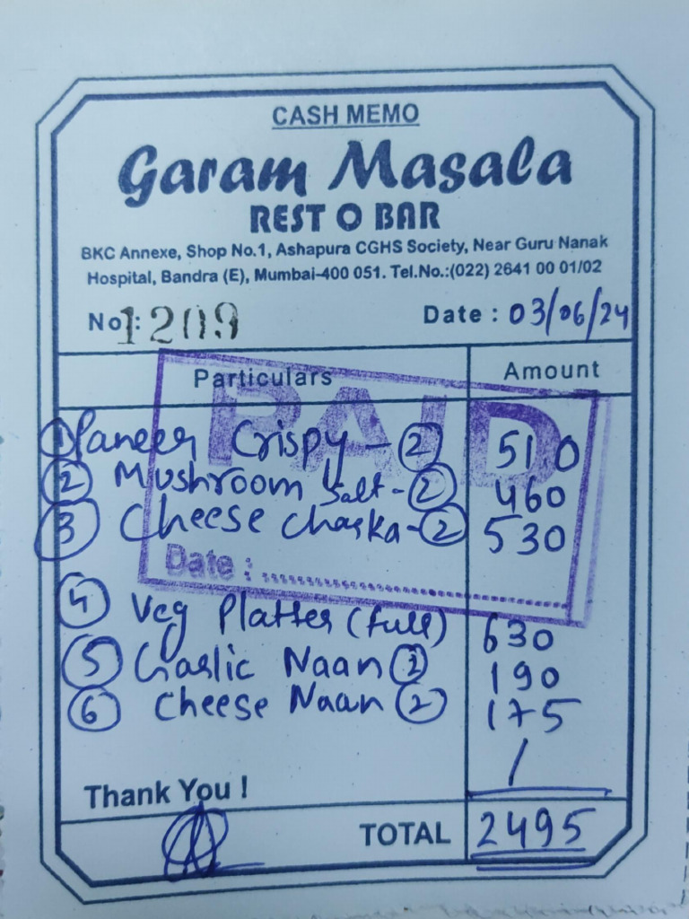 Food Bill (June) | PDF