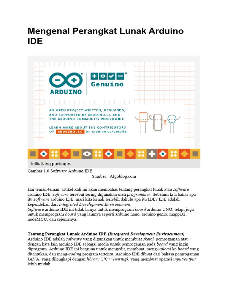 Mengenal Perangkat Lunak Arduino IDE | PDF