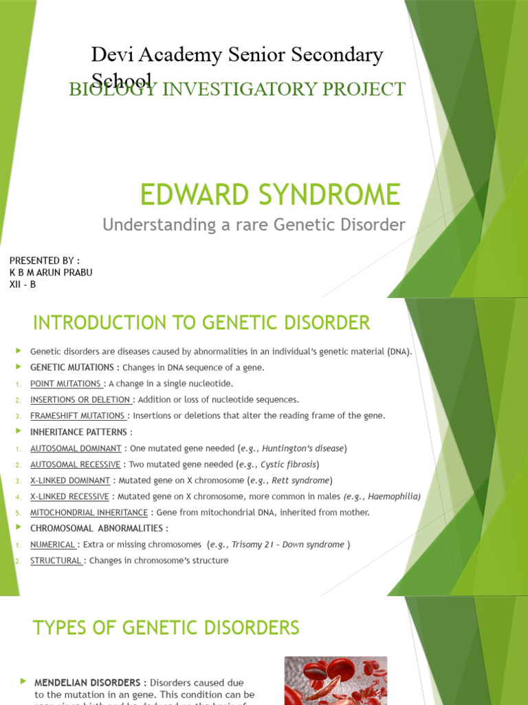 Edward Syndrome Original | PDF | Genetic Disorder | Human Diseases And ...