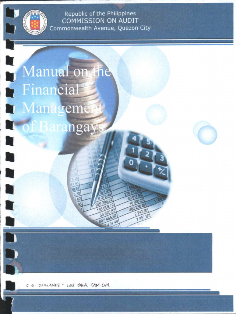 Manual Financial Management of Barangay | PDF