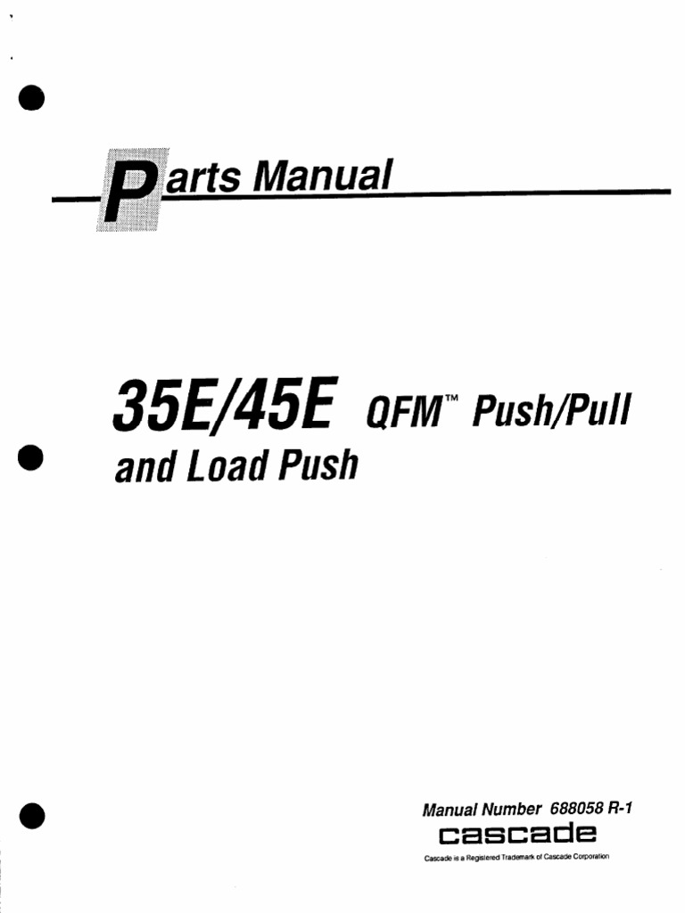 QFM™ Push/Pull and Load Push: Arts Manual | PDF | Washer (Hardware) | Manufactured Goods