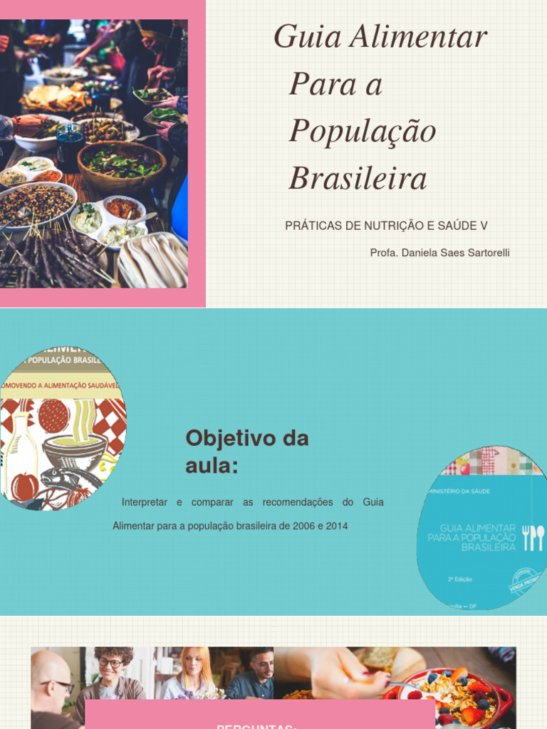 Guia alimentar para a população brasileira | Download grátis PDF ...