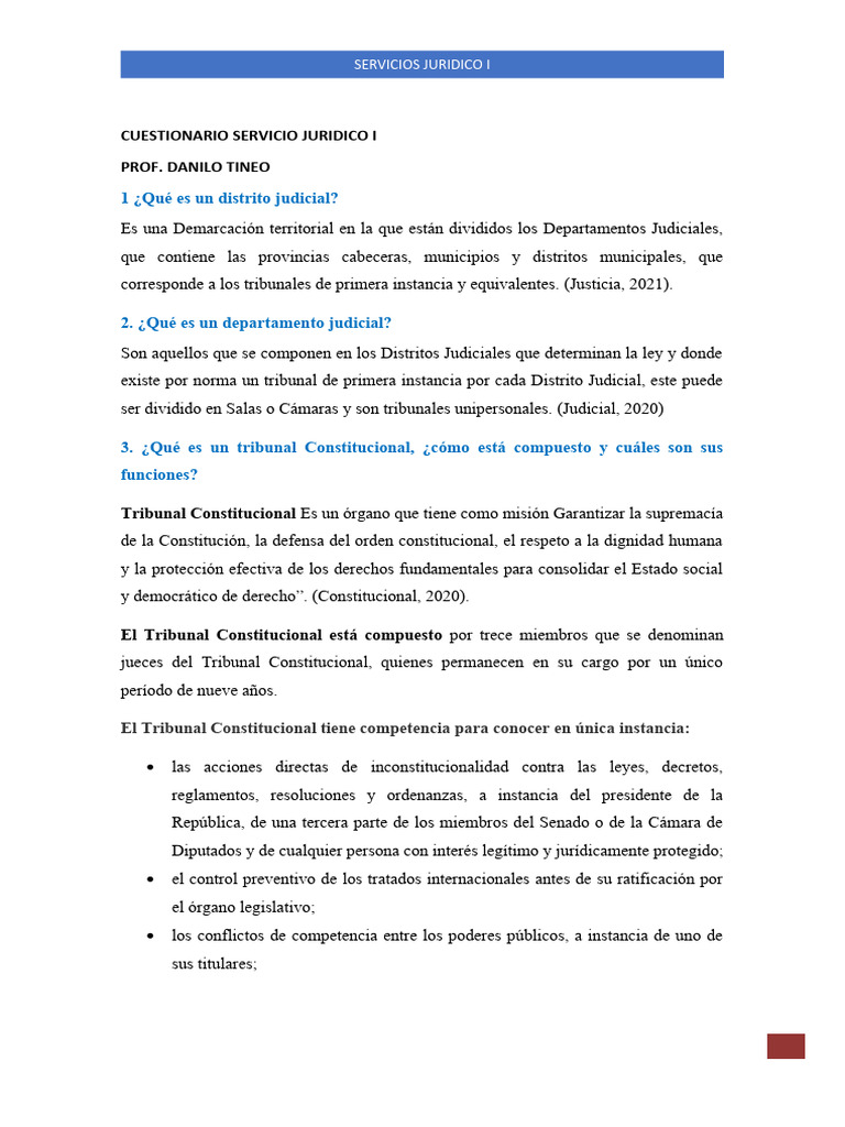 Resumen Servicio Juridico. | PDF | Judicaturas | Juez