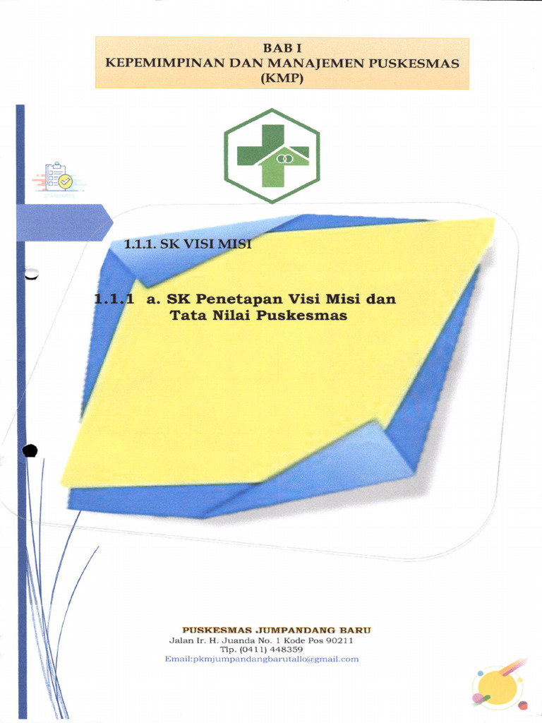 1.1.1.a SK Penetapan Visi & Misi PKM | PDF