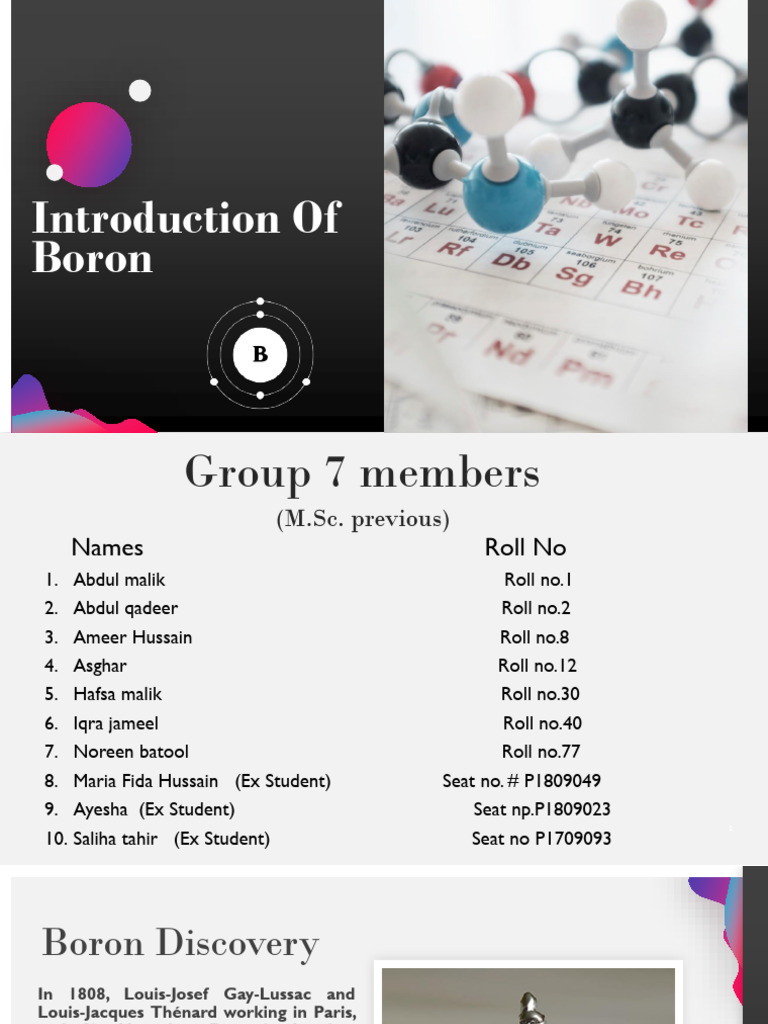 Introduction of Boron | PDF | Boron | Chemical Compounds