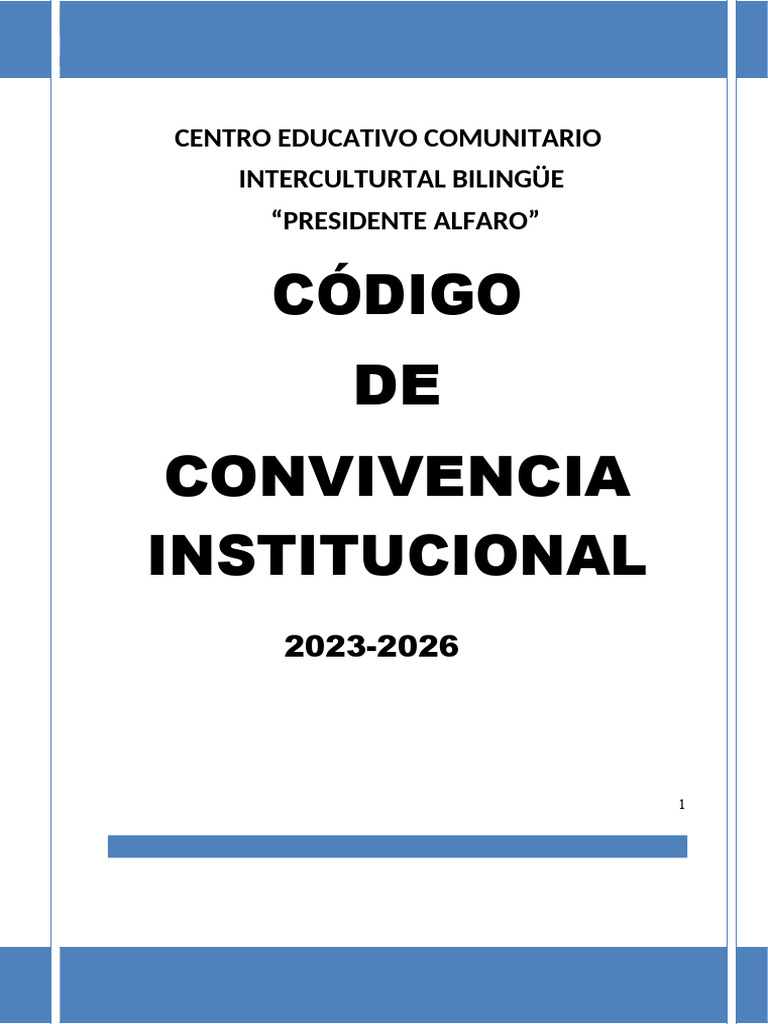 Ecomundo Codigo De Convivencia 2021 2025 Para Publicar Pdf