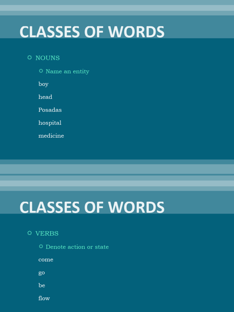 CLASSES OF WORDS | Download Free PDF | Adverb | Adjective