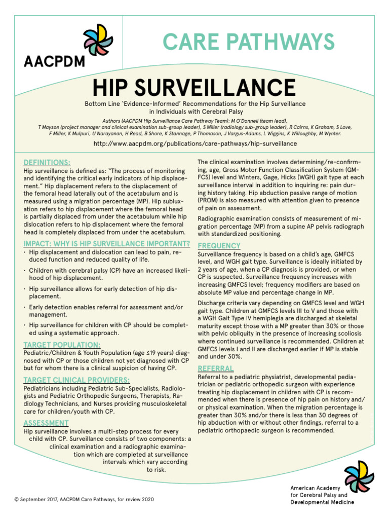 Hip Surveillance Care Pathway 240521 091518 | Download Free PDF ...