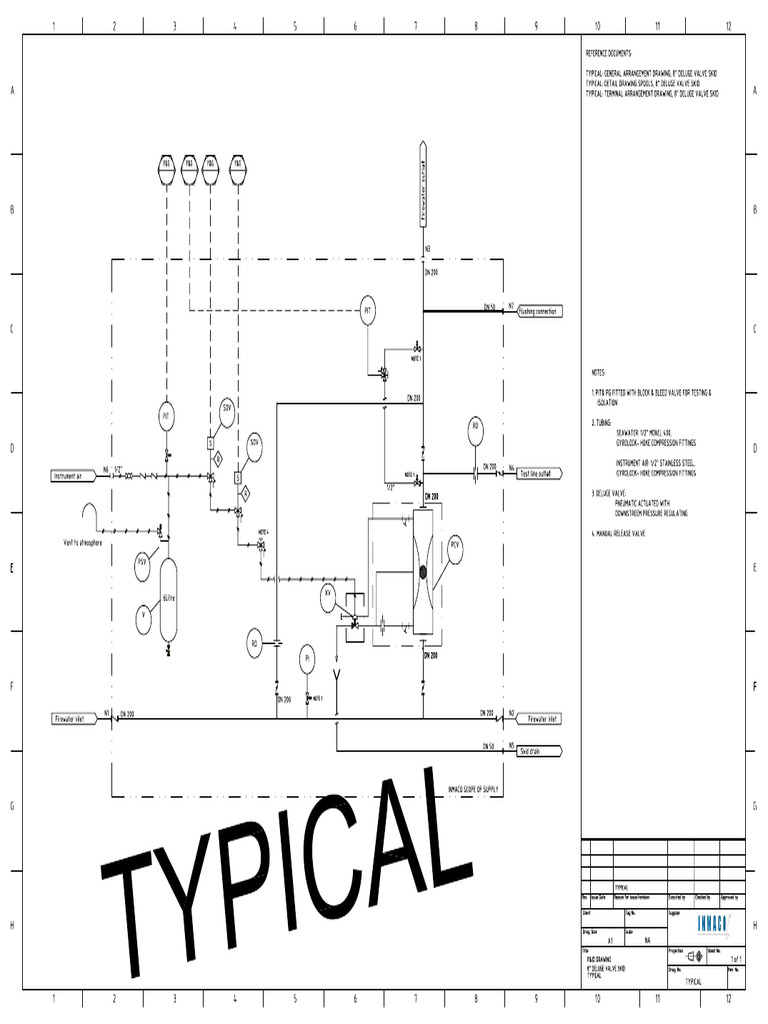 P&ID Typical 8in Deluge Valve Skid | PDF