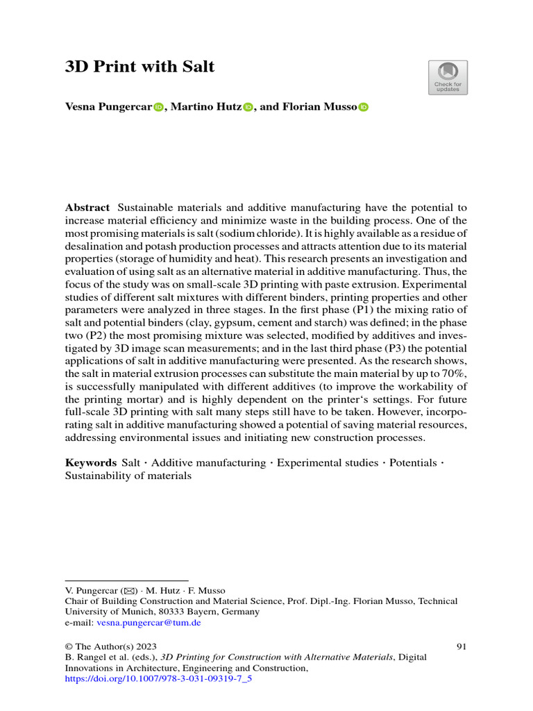 3D Print With Salt | PDF | Sodium Chloride | 3 D Printing