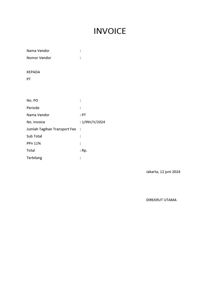 Invoice Versi Baru 2024 | PDF