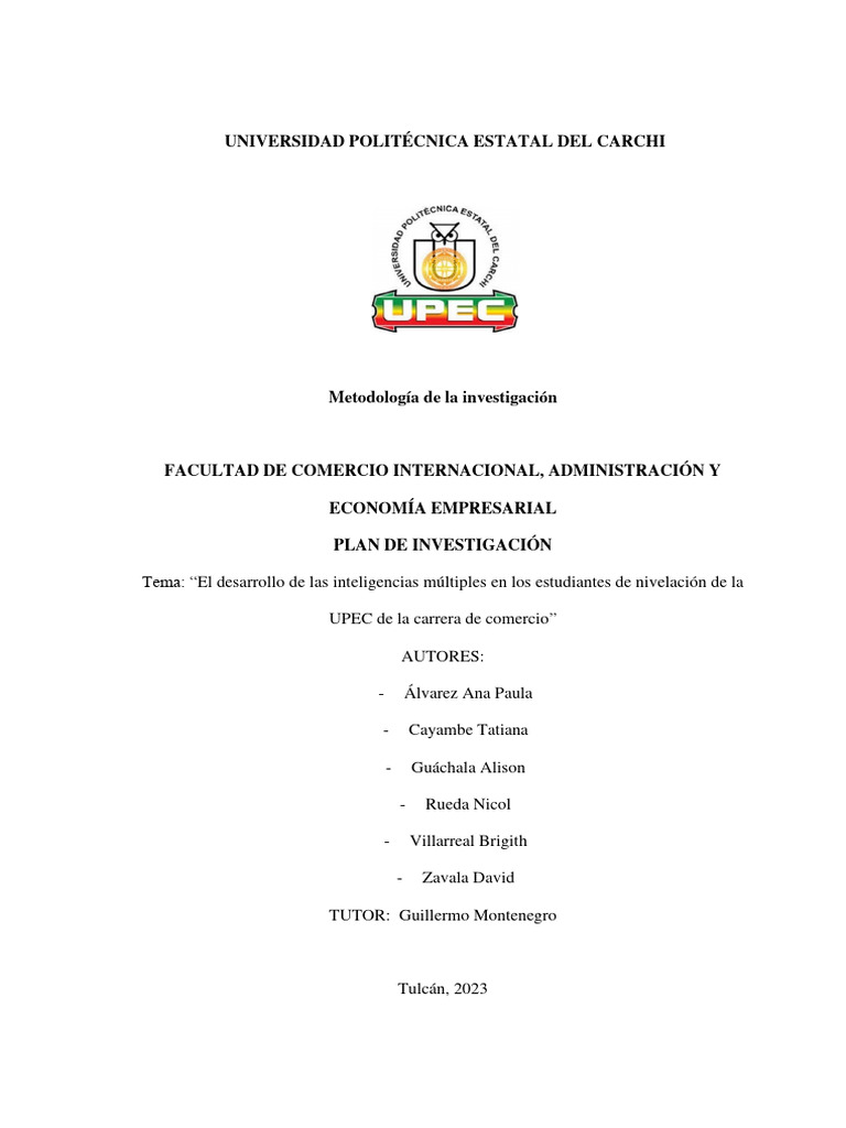 Inteligencias Multiples de La Upec | PDF | Aprendizaje | Inteligencia