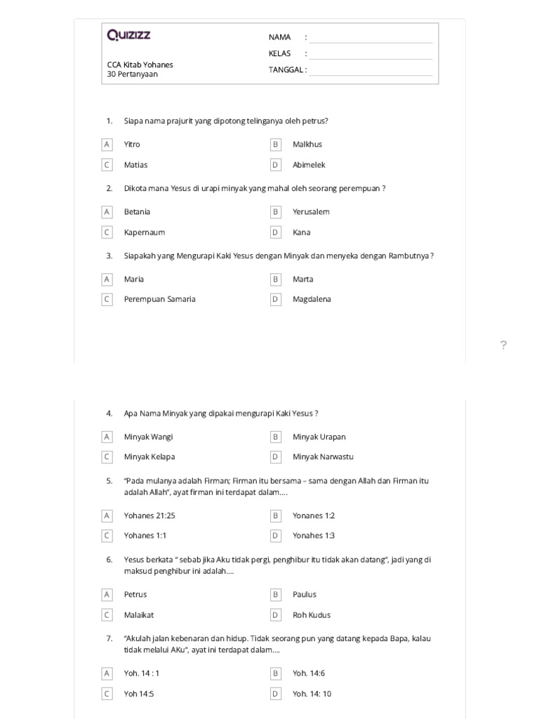 CCA Kitab Yohanes | PDF